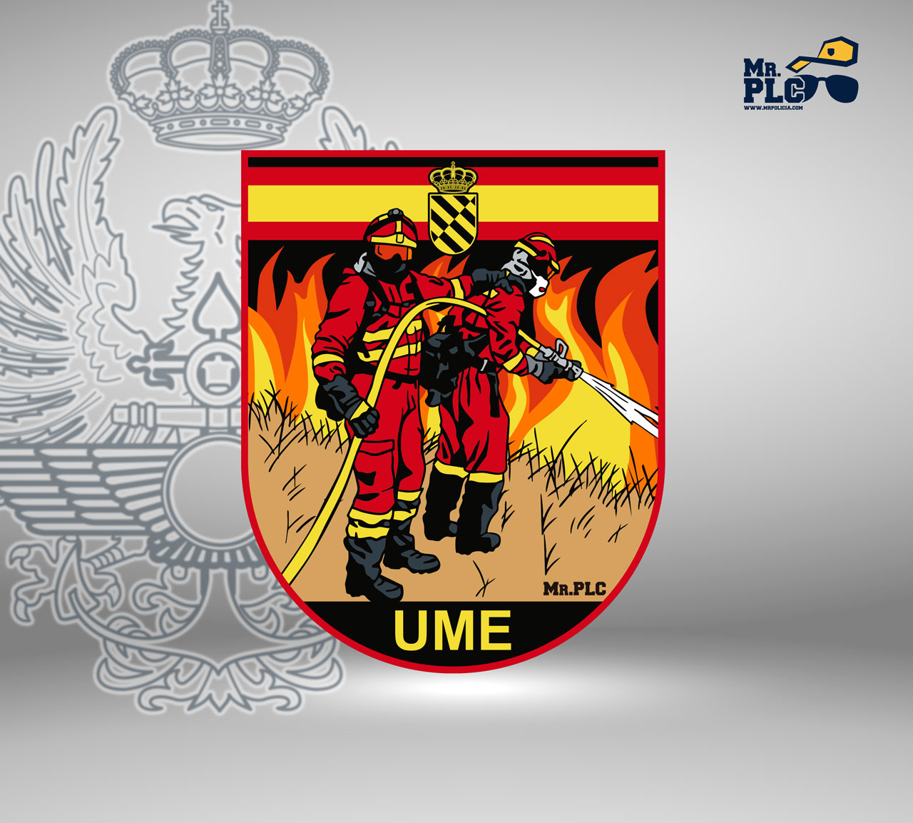 Parche UME extinción de Incendios, bomberos
